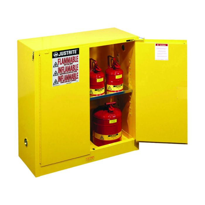 Flammable Storage Cabinet, Self-Closing Doors, 30 Gallons, CB893020JR ...