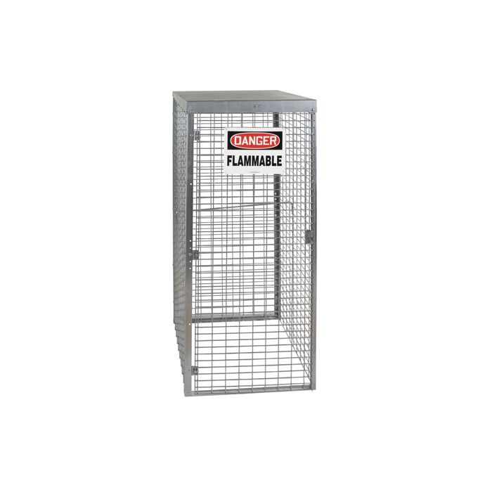 Gas Cylinder Cabinet, Outdoor Storage, 9 Vertical Tanks, Galvanized ...