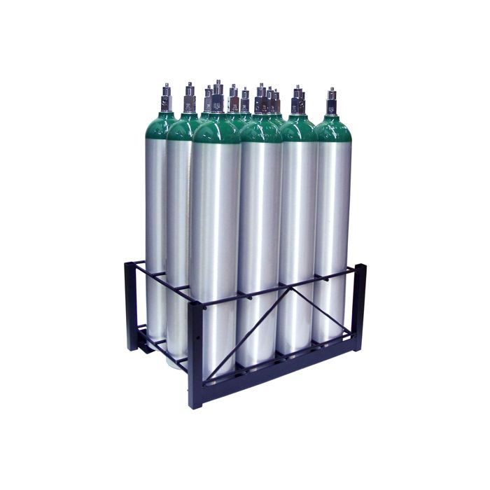 Medical Cylinder Rack, 12 Tanks, (D, E, M9), GR270RR - USAsafety.com