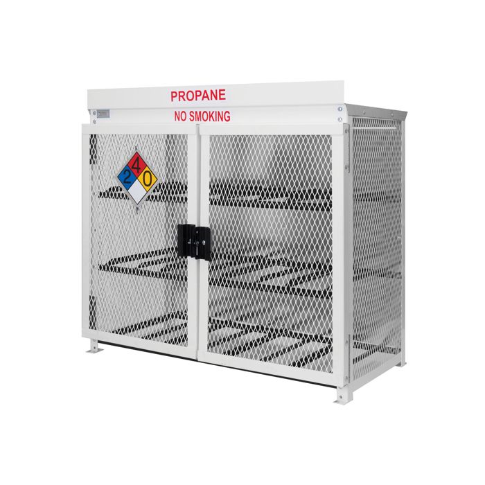 Gas Cylinder Cage, 12 Propane Tanks (33lb), Outdoor, Horizontal Storage ...