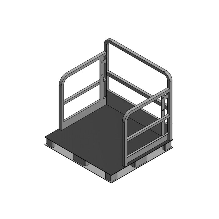 Gas Cylinder Pallet, Pallet Jack Bottom, 16 Cylinders, Three Support ...