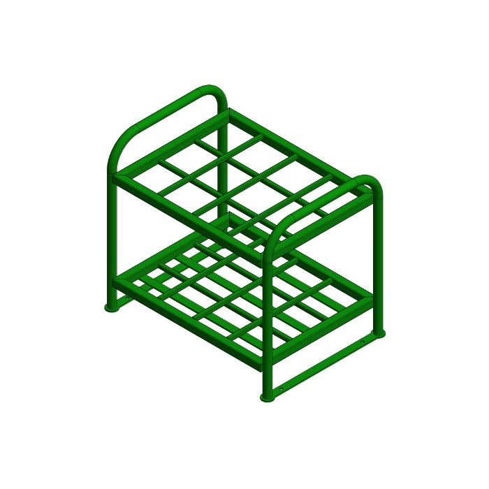 Oxygen & Medical Tank Rack, 12 Cylinders (D, E), GRMDE12SSC - USAsafety.com