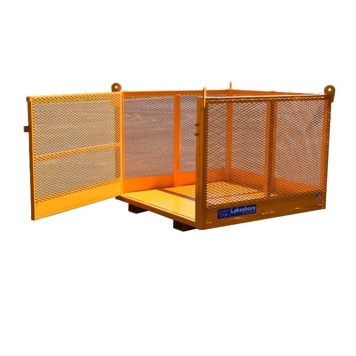 Material Lifting Basket, 3,000lb Load, Forklift & Crane, Gate, 4 ...