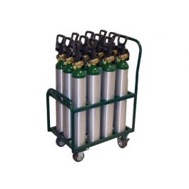 Oxygen & Medical Gas Tank Cart, 12 Cylinders (D, E), GCMDE12SC ...