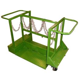 Gas Cylinder Cart, 6 Tanks (High Pressure), Green, GCCT6SC - USAsafety.com