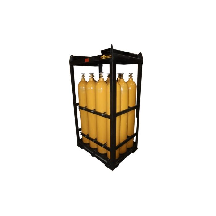 Gas Cylinder Forklift & Hoist Rack, 12 Tanks, CCC12FLSC - USAsafety.com