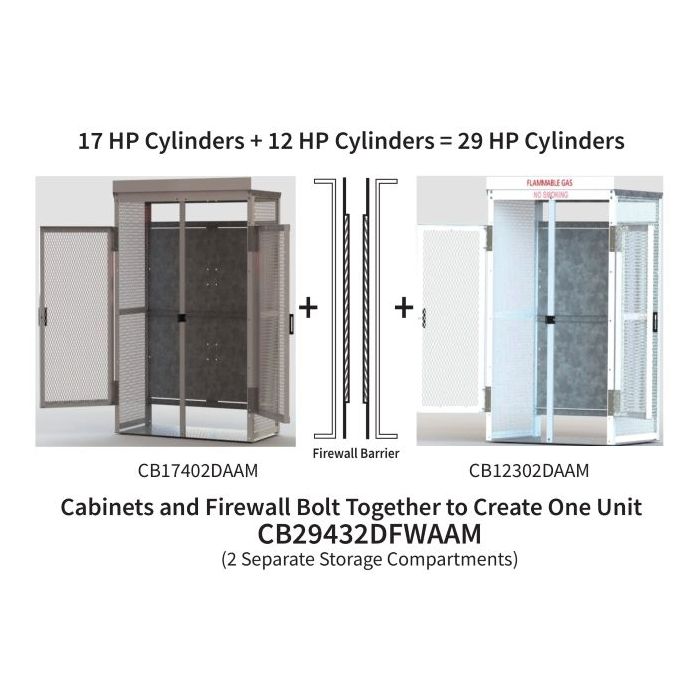 Gas Cylinder Locker, 29 Large Tanks, Firewall, Outdoor, Vertical ...
