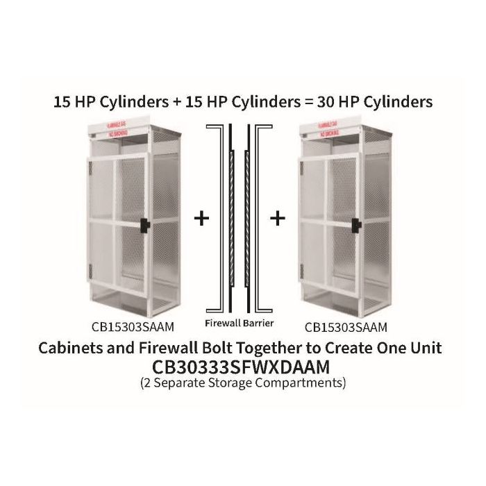 Gas Cylinder Locker, Firewall Barrier, 30 Large Tanks, CB30333SFWXDAAM ...