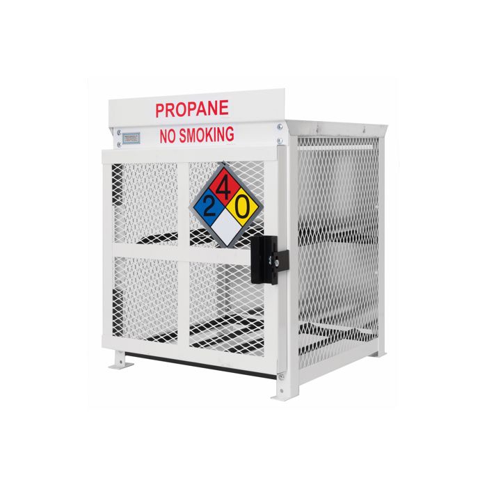 Gas Cylinder Cage, 4 Propane Tanks (33lb), Outdoor, Horizontal Storage ...