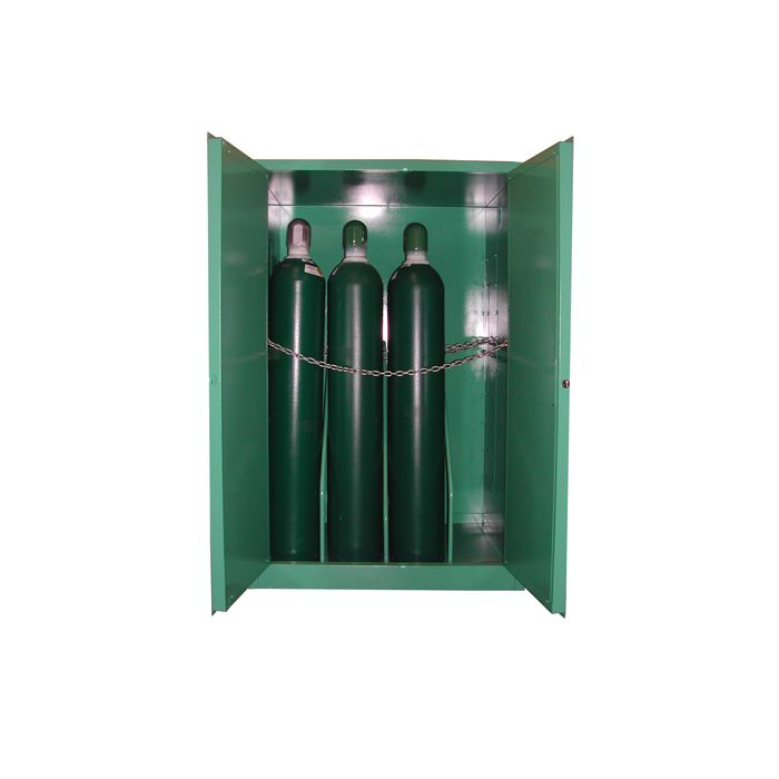 Oxygen Tank Storage Cabinet, 12 Size H Tanks, CBMG109HSA - USAsafety.com