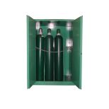 Oxygen Tank Cabinet, Fire Lined, Self-Close Doors, 12 Tanks (Size H ...