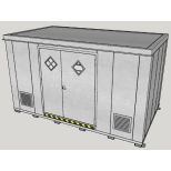 Outdoor Chemical Storage Locker, 24 Drums (55 Gallon), Non-Combustible ...