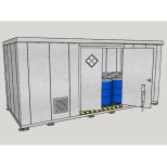 Outdoor Chemical Storage Locker, 32 Drums (55 Gallon), Non-Combustible ...