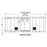 Outdoor Chemical Storage Locker, 38 Drums (55 Gallon), Non-Combustible ...