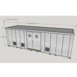 Outdoor Chemical Storage Locker, 48 Drums (55 Gallon), Non-Combustible ...
